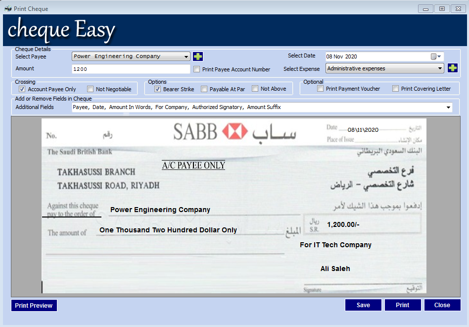 Cheque Easy Writer Software by tamimisoftware | CodeCanyon